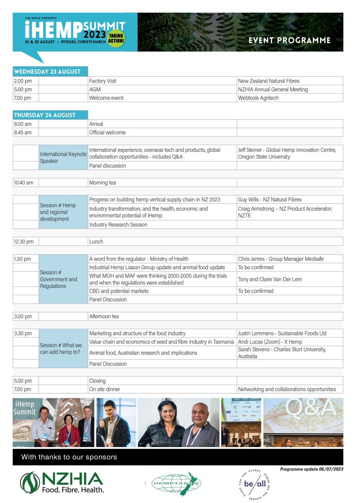 iHemp Summit & Expo - PROGRAMME